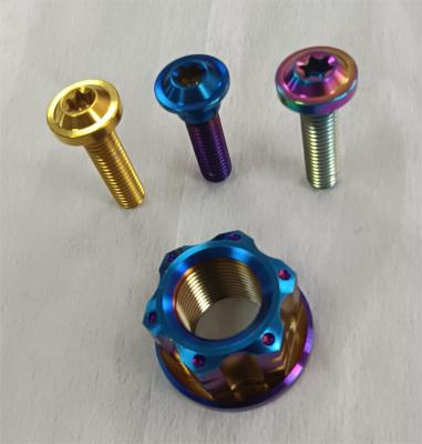China Titanium Button Dished Head Bolt M6x20mm Bicycle Fastener with Anodized Color Options for sale
