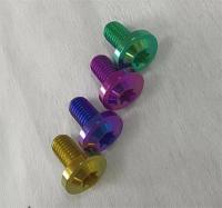 China Titanium Button Dished Head Bolt M6x20mm Bicycle Fastener with Anodized Color Options for sale