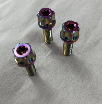 China Gr1 Gr2 Titanium Flange Hex Bolt with Dished Head for Motorcycle Car Bike M6 M8 for sale