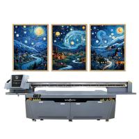 China Large Format Digital Printing Machine with 30 Square Meters Per Hour Speed LED UV Lamp Curing and 10cm Medium Height for sale
