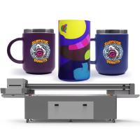 China Thermos Cup Digital Cylinder Printer Round Can Rotary Flatbed Cylindrical UV Printer for sale