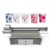 China High Speed Cylindrical UV Printer Round Bottle Printing Machine / Thermos Mug Cup / Conical Cup Printer for sale