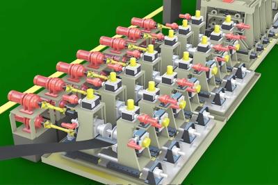 China 250x250mm Carbon Steel Automatic Tube Mill for Square Pipe for sale