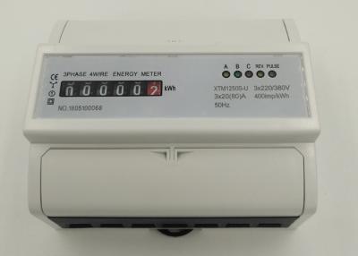 China Small Volume DIN Rail Energy Meter 3 Phase Kwh Meter Din Rail Advanced Technique for sale