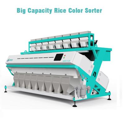 China Big Capacity 8 Chute 512 Channels Color Sorter Machine For Rice Grain Bean Seed for sale
