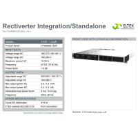 China 1U Integrated / Standalone Telecom Power System 3kVA 1phase 220VDC Eltek Rectiverter for sale