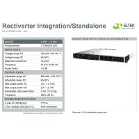 China 3kVA 1-Phase 48VDC Eltek Rectiverter 1U DC Power System for Telecom 4G Railway for sale