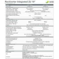 China Eltek Telecom Power Solutions 220VDC Rectiverter Integrated 2U 6kVA 1ph System for sale