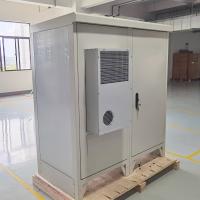 China Powder Coating Two Room Outdoor Telecom Battery Cabinet IP67 with MPPT Solar Inverter 1850x1500x750mm for sale