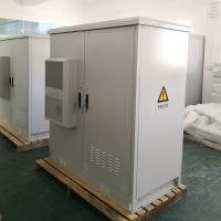 China Powder Coating Two Room Outdoor Telecom Battery Cabinet IP67 with MPPT Solar Inverter 1850x1500x750mm for sale
