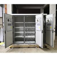 China Powder Coating Two Room Outdoor Telecom Battery Cabinet IP67 with MPPT Solar Inverter 1850x1500x750mm for sale