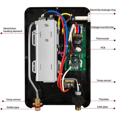 China 380V Instant Electric Water Heater Intelligent Tubular Water Heater OEM for sale