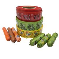 China Custom OEM Logo Printed High Shrinkage Colorful Food Grade Artificial Sausage Casings in Different Sizes for sale