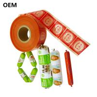China Custom Wholesale Plastic Sausage Casings Flexography Printing 190mm Max Caliber Food Grade for sale
