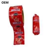 China Small Quantity Request Food Grade Logo Printed Artificial Sausage Casings For Sausages for sale