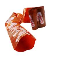 China Kingred Small Quantity Food Grade Logo Flexography Printing Artificial Sausage Casings for sale