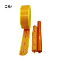 China Kingred PVDC Artificial Sausage Casings 20-60um Yellow Printed Steam Cooked for sale