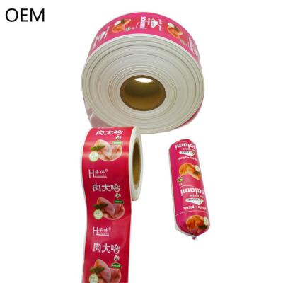China Food Grade OEM Flexography Printing Plastic Sausage Casings 30um-80um for Salami for sale