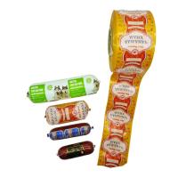 China Food Grade Plastic Sausage Casings 190mm Odorless Durable Custom Printing Logo for sale