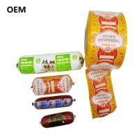 China Food Grade Plastic Sausage Casings 190mm Odorless Durable Custom Printing Logo for sale