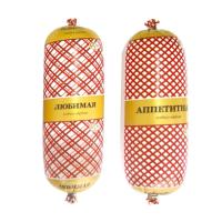 China Artificial Sausage Casing Customized Printing Available Plastic Sausage Casing for sale