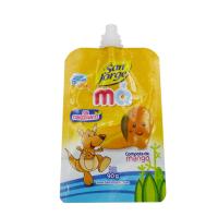 China Food grade juice packaging material Plastic self-supporting bag with plastic nozzle for sale