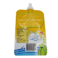 China Food grade juice packaging material Plastic self-supporting bag with plastic nozzle for sale