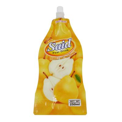 China Custom Stand Up Pouches with Plastic Spout for Juice Liquid Food 100um Thickness for sale