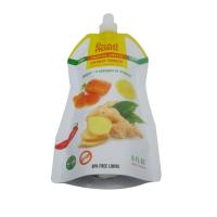 China Custom Stand Up Pouches with Plastic Spout for Juice Liquid Food 100um Thickness for sale