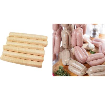China Edible Collagen Sausage Casings 25mm Natural Color for Smoked and Wind Dry Sausages for sale