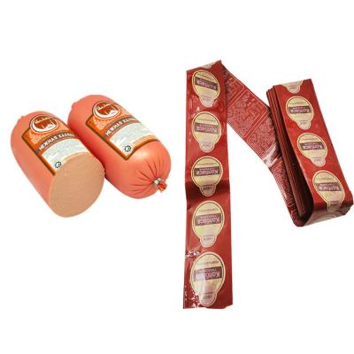 China Customs Sizes Logo Printed Polyamide Material Plastic Sausage Casings for sale