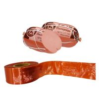 China Smoked Available Logo Printed Plastic Sausage Casing For Smoked Sausages for sale