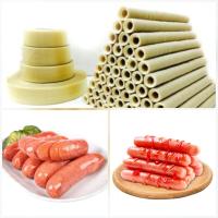 China 20mm Natural Color Food Grade Collagen Sausage Casings - 15mm to 34mm Diameter Range for Smoked and Fresh Sausages for sale
