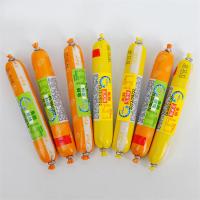 China Custom Printed PVDC Sausage Casing 20-60um Thickness for Fish Sausages with High Barrier Properties for sale