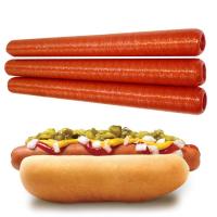 China 31mm Cellulose Hot Dog Sausage Casings 55ft Stick Permeable Food Grade for sale
