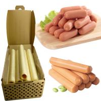 China Natural Food Grade Collagen Sausage Casings 15m Strand 13mm to 32mm for Hot Dogs for sale