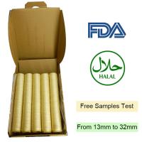 China FDA HALAL Certified Collagen Casings 15mm 32mm 15m Strand Smoked Sausages for sale