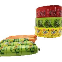 China Custom OEM Logo Printed High Shrinkage Colorful Food Grade Artificial Sausage Casings in Different Sizes for sale