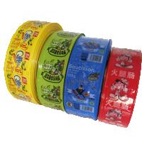 China Custom OEM Logo Printed High Shrinkage Colorful Food Grade Artificial Sausage Casings in Different Sizes for sale