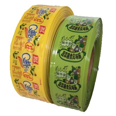 China Custom OEM Logo Printed High Shrinkage Colorful Food Grade Artificial Sausage Casings in Different Sizes for sale