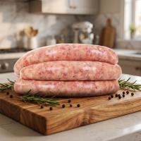 China Edible Collagen Sausage Casings 18mm Food Grade HALAL Certified Uniform Size Tender Taste Fresh Pork Sausage for sale