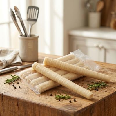 China Edible Collagen Sausage Casings 16mm Food Grade HALAL Certified Uniform Size Tender Taste Smoked Sausage for sale