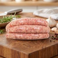 China Edible Collagen Sausage Casings 18mm Food Grade HALAL Certified Uniform Size Tender Taste Fresh Pork Sausage for sale