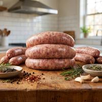 China Edible Collagen Sausage Casings 18mm Food Grade HALAL Certified Uniform Size Tender Taste Fresh Pork Sausage for sale