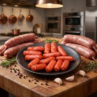 China Edible Collagen Sausage Casings 20mm Food Grade HALAL Certified Uniform Size Tender Taste Fried Sausage for sale