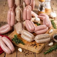 China Edible Collagen Sausage Casings 22mm Food Grade HALAL Certified Uniform Size Tender Taste Smoked Sausage for sale