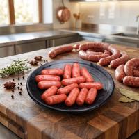 China Edible Collagen Sausage Casings 24mm Food Grade HALAL Certified Uniform Size Tender Taste Fresh Beef Sausage for sale