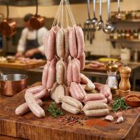 China Edible Collagen Sausage Casings 32mm Food Grade HALAL Certified Uniform Size Tender Taste Fresh Sausage for sale