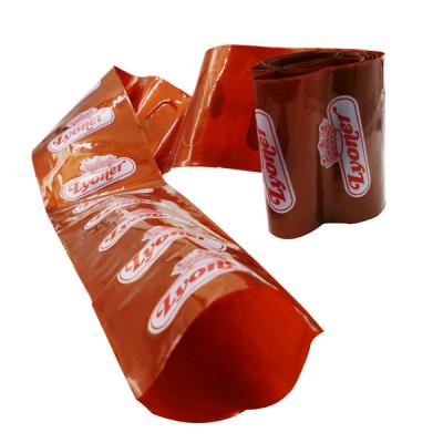 China Big Size Logo Printed Soft Temper Disposable Sausage Casings for Custom Branding for sale