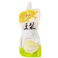 China 250ml Soy Milk Doypack Stand Up Pouch with Nozzle - 10 Color Printing, PET/PE Material, SGS Certified for sale